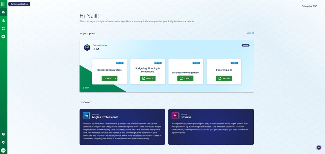 insightsoftware EPM Home Page Overview – insightsoftware Solutions
